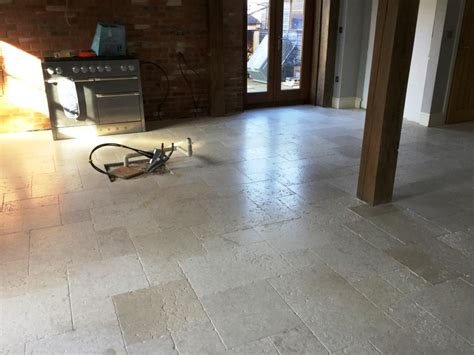 Large Honed Limestone Kitchen Floor Polished In Daventry Stone Cleaning And Polishing Tips For