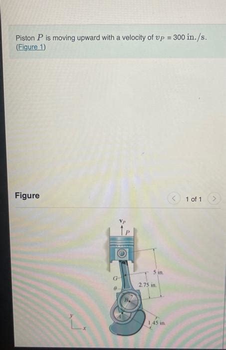 Solved Piston P Is Moving Upward With A Velocity Of
