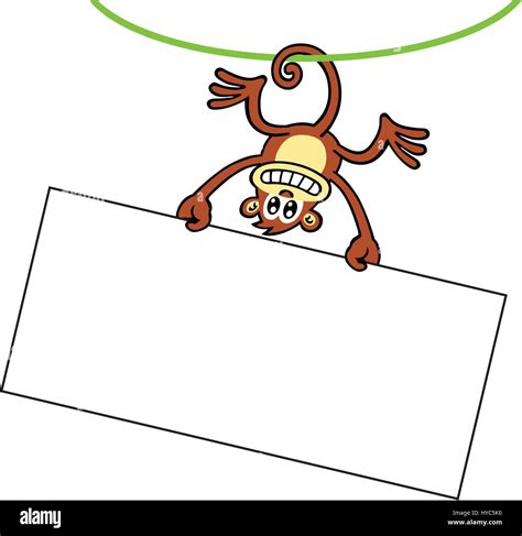 Crazy Cute Monkey Vector Illustration Stock Vector Image And Art Alamy