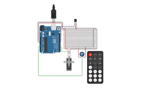 Circuit Design Servo Potentiometer Ir Remote Tinkercad