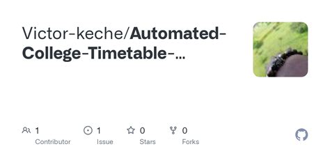 Github Victor Kecheautomated College Timetable Generator