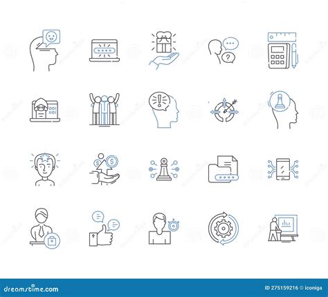 Business Connections Outline Icons Collection Networking Contacts Relationships Links