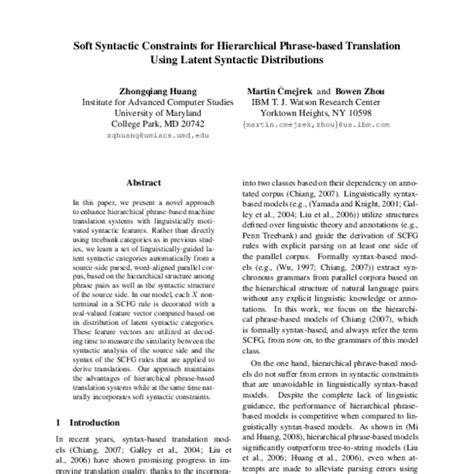 Soft Syntactic Constraints For Hierarchical Phrase Based Translation Using Latent Syntactic