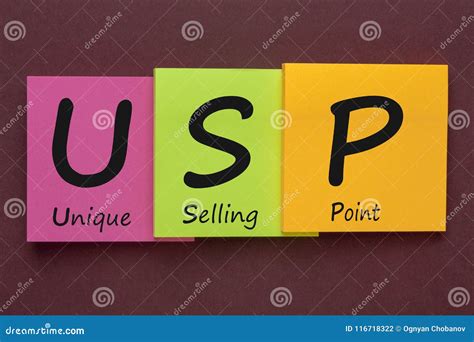 USP As Unique Selling Points Royalty Free Stock Photography