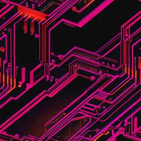 Premium Ai Image Seamless Cyberpunk Texture Pattern