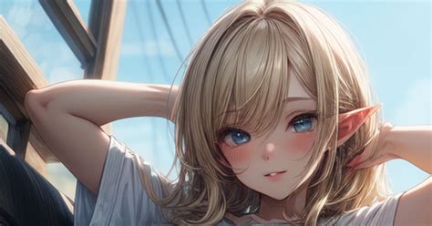 魅惑のふともも ローアングルエルフさん うめたなのイラスト Pixiv
