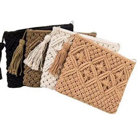 Female Optional Macrame Clutch Bag At ₹ 275 Piece In Thana Bhawan Id
