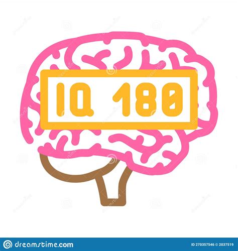 Genius Brain Color Icon Vector Illustration Stock Vector Illustration
