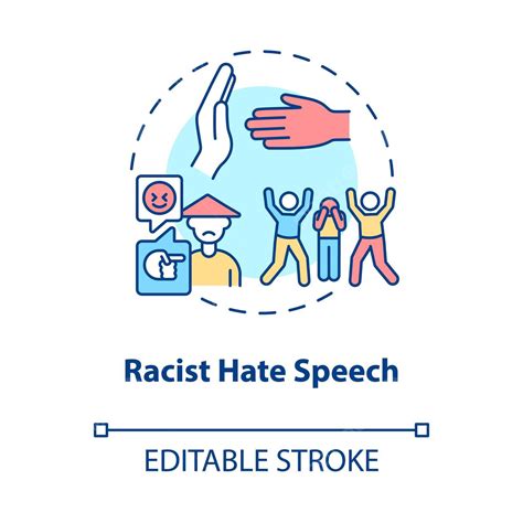 Racist Hate Speech Concept Icon Symbol Attack Comment Vector Symbol Attack Comment Png And
