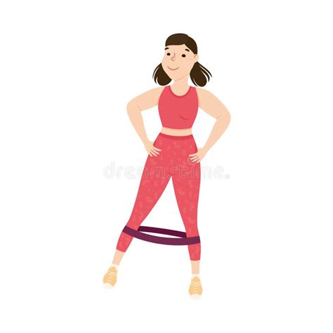 Resistance Band Exercise Vector Stock Illustrations 1384 Resistance
