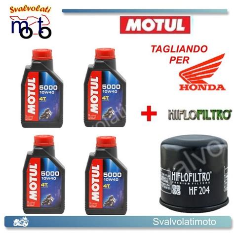 Tagliando Filtro Olio 4lt Motul 5000 10w40 Honda Cbf 1000 F Abs 2008
