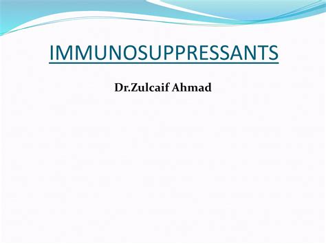 Immunosuppressants Pptx