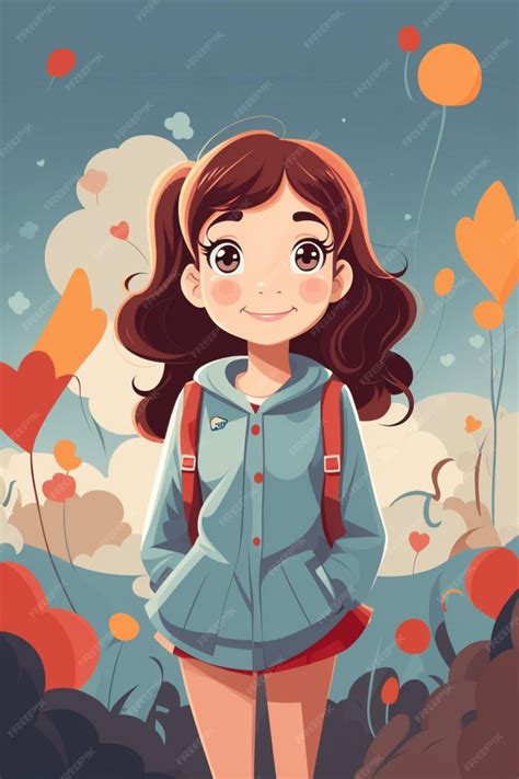 Premium Ai Image A Cartoonstyle Vector Art Representation Of A Cute