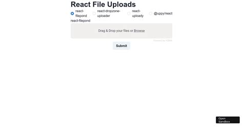 React File Upload Codesandbox