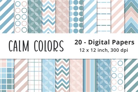 Seamless Calm Colors Digital Background Graphic By Lemon Paper Lab