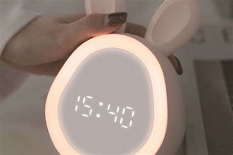 베터라인 공식 귀여운 Led 무소음 핑크 토끼 조명 탁상 알람시계 위시버킷