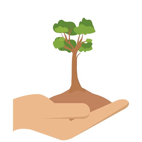 Giving Tree Hands Hold Green Trees Natural Environment Nature
