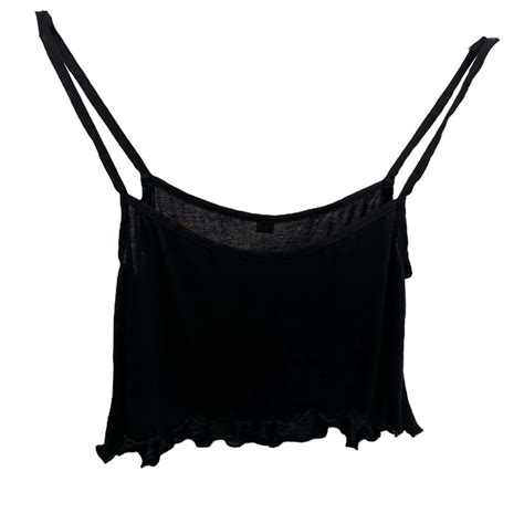 Wicked Weasel Black Crop Top Tank Top Gem
