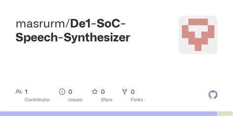 GitHub Masrurm De1 SoC Speech Synthesizer