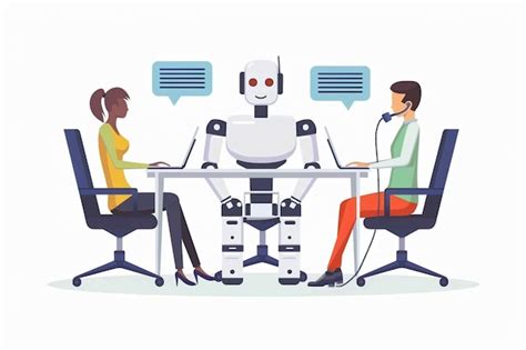 Artificial Intelligence Virtual Chat Bot Premium Ai Generated Vector
