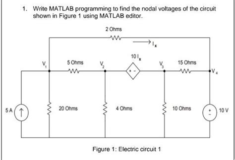 Solved Write Matlab Programming To Find The Nodal Chegg
