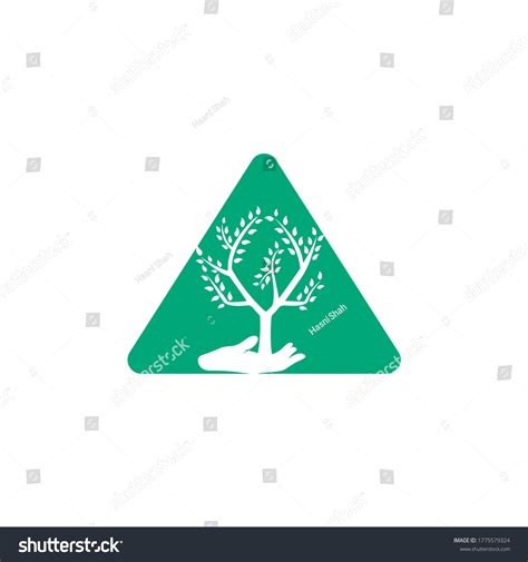 Triangle Tree Hand Vector Logo Design Stock Vector Royalty Free 1775579324 Shutterstock