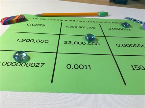 Scientific Notation Activity Tic Tac Toe Scientific Notation