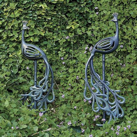Peacock Garden Stake Frontgate