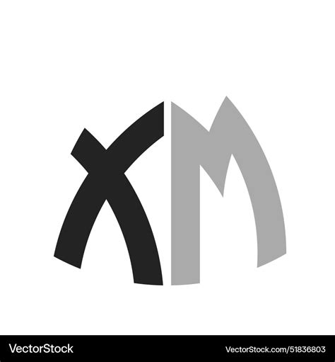 Modern Creative Xm Logo Design Letter Icon Vector Image