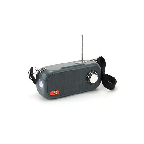 Enceinte Bluetooth Solaire Portable Led Torche Fm Aux Tf Usb m Autonomie h Gris Yo à Prix