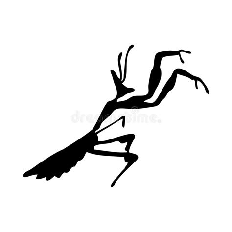 Mantis Silhouette Stock Vector Illustration Of Element 264352330