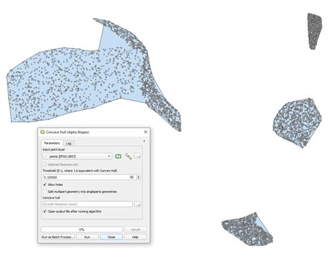 Cropping Voronoi Polygons To Specific Distance From Input Points Using Qgis Geographic