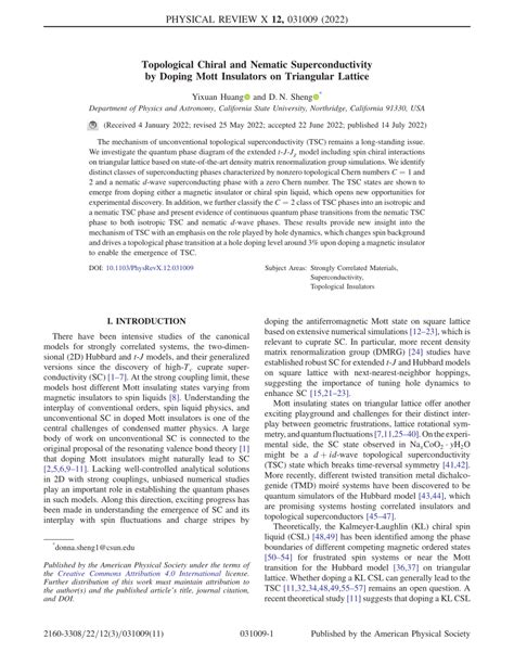 Pdf Topological Chiral And Nematic Superconductivity By Doping Mott