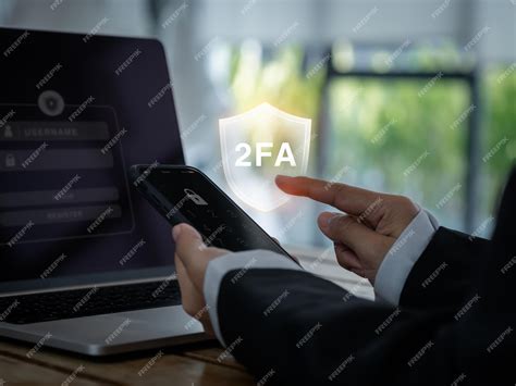 Premium Photo Two Steps Authentication Concept 2fa In Shield Icon Showing On Smart Phone While