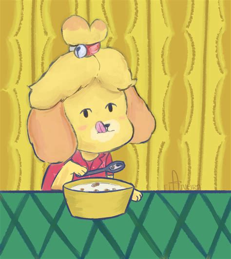 [fanart] Isabelle Eating Cereal By Fianurart On Newgrounds