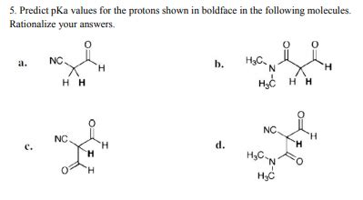 Solved Predict PKa Values For The Protons Shown In Chegg Com