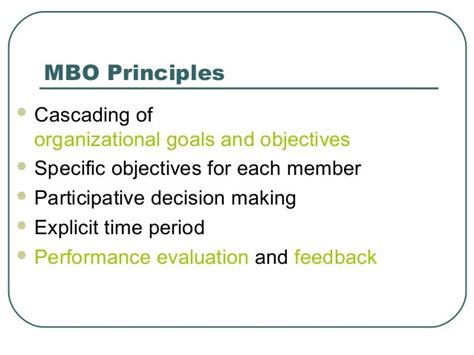 Management By Objectives Mbo