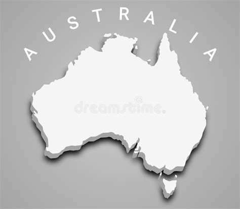 3d Map Of Australia Country Stock Illustration Illustration Of Isolated Line 365725122