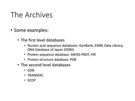 Protein Databases Ppt