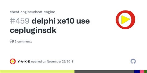 Delphi Xe10 Use Cepluginsdk · Issue 459 · Cheat Enginecheat Engine