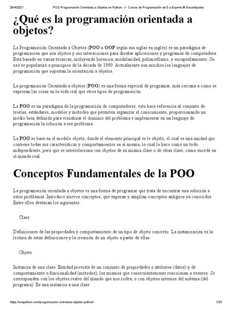 Poo Programación Orientada A Objetos En Python Cursos De Programación De 0 A Experto
