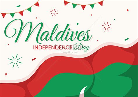 해피 몰디브 독립 기념일 일러스트레이션 일러스트 무료 다운로드 Lovepik