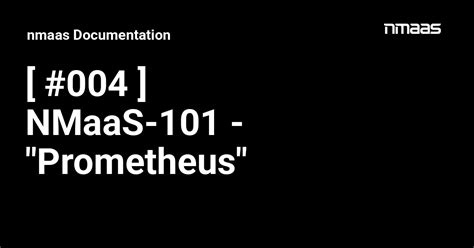 004 Nmaas 101 Prometheus Nmaas Documentation