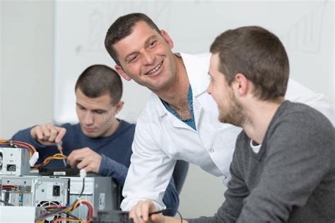 Men Trying To Fix Computer Stock Image Image Of Hardware 270838771
