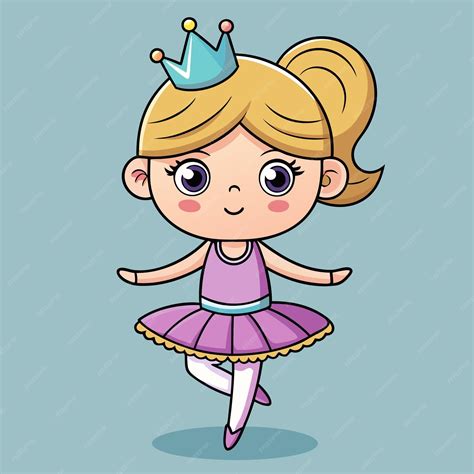 Ballet Dancer Girl Cartoon Vector Illustration Premium Ai Generated