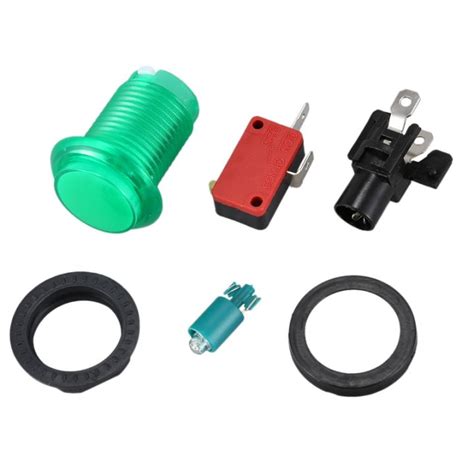 Round Lit Illuminated Arcade Video Game Push Button Switch LED Light V