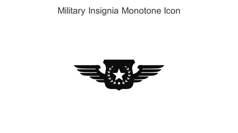 Military Insignia Monotone Icon In Powerpoint Pptx Png And Editable Eps Format PPT Sample