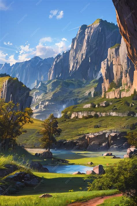 Premium Ai Image Cartoon Anime Style Game Scene Cover Wallpaper