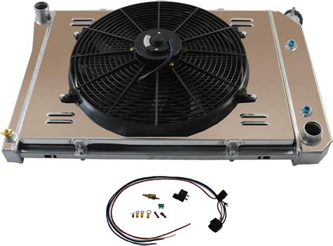Buy Cubauto 4 Row Radiator Shroud 16Fan Relay Compatible For 1973 1974