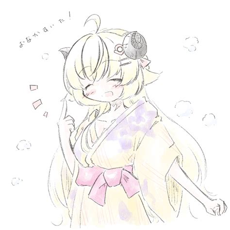 角巻わため 「ちょっと着崩れ浴衣たいへんたすかりますありがとうございます早口つのまきあーと」鶏ぽんのイラスト